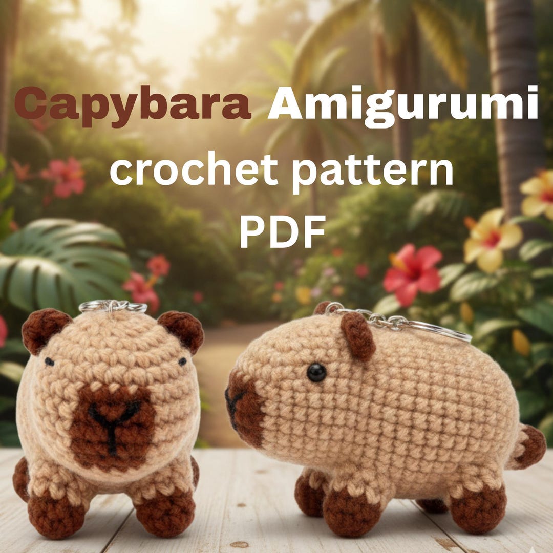Capybara Amigurumi Crochet Pattern, Capybara Amigurumi Pattern, Easy ...