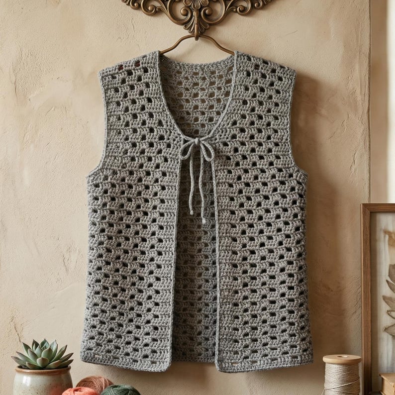 Beginner Crochet Vest Pattern PDF, Easy Crochet Vest Top Women, Boho ...