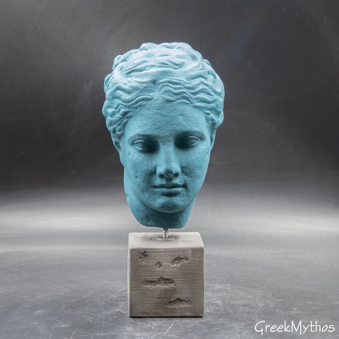 Greek Goddess of Good Health Large Statue, Goddess Hygeia Head, Greek ...