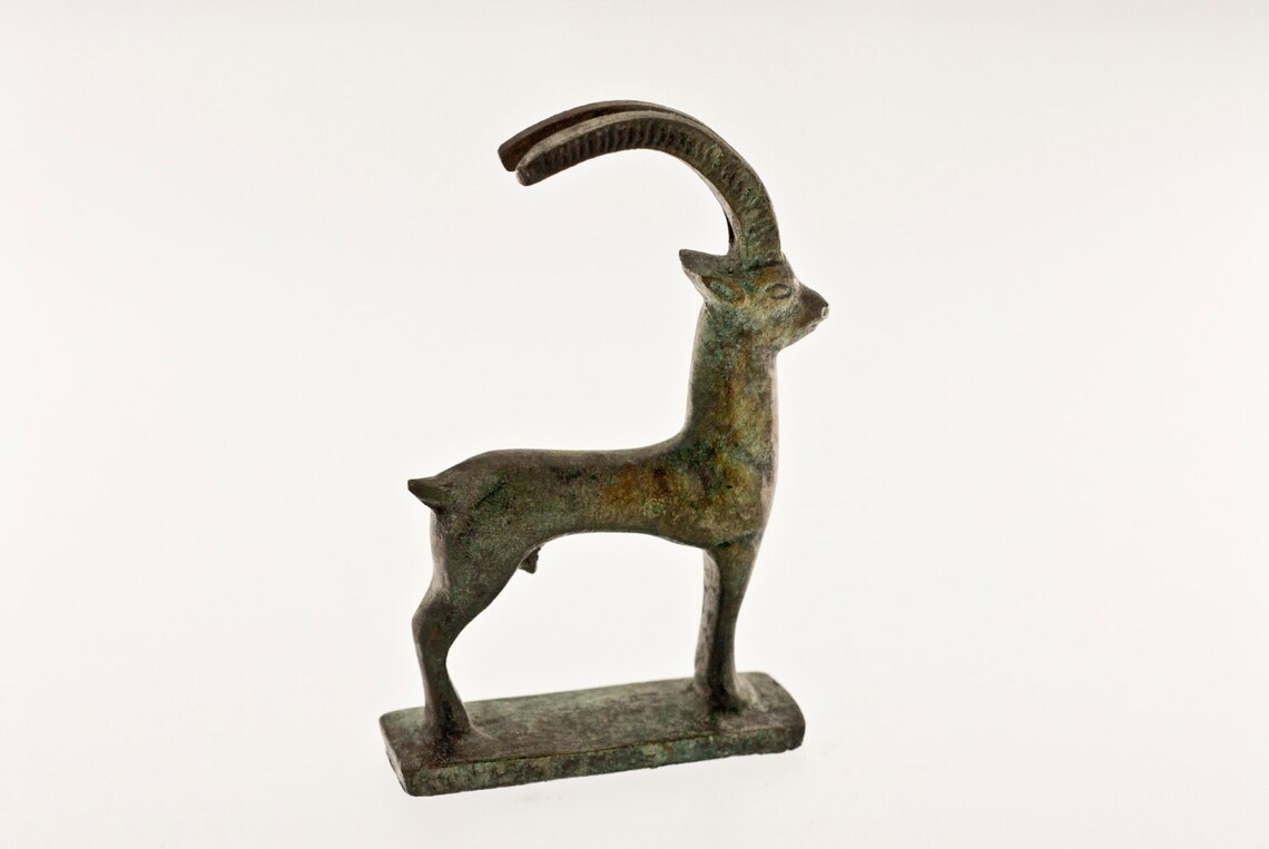 Ancient Greek Wild Goat Ibex Bronze Small Statue Museum | Etsy