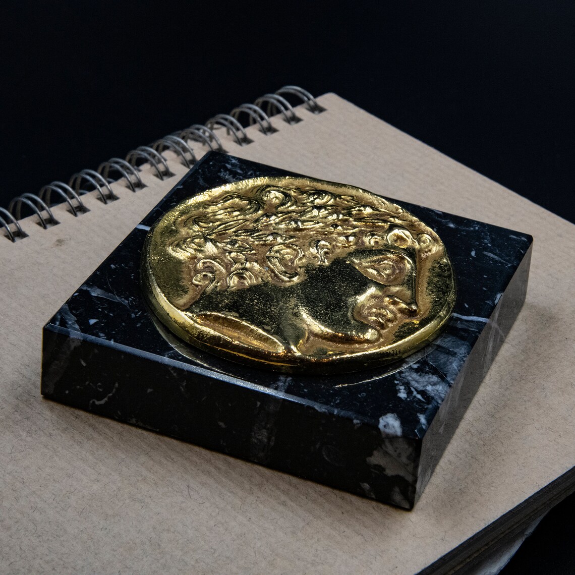 God Apollo Laureate Head Marble Paperweight Ancient Greek God | Etsy