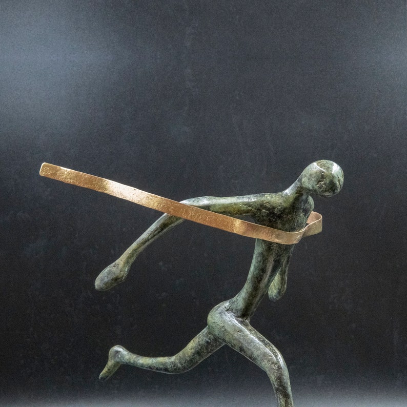 Runner at the Finish Line Bronze Statue, Ancient Greece Metal Art ...