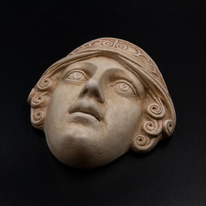 Greek Goddess Athena Mask, Head of Athena With Helmet, Greek Mythology ...