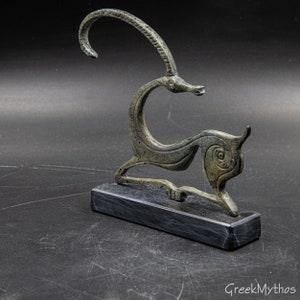 Ibex Wild Goat Bronze Statue, Greek Geometric Era Art Museum Replica ...