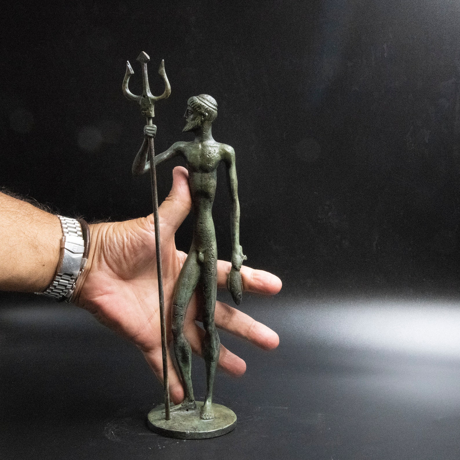 Greek Olympian God of Sea Poseidon Statue With Trident, Greek Mythology ...