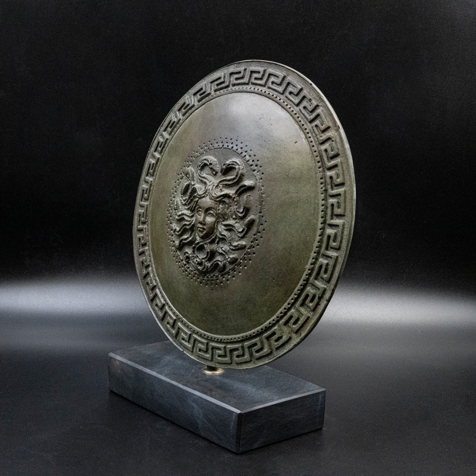 Goddess Athena Shield With Medusa Head and Greek Key, Greek Mythology ...