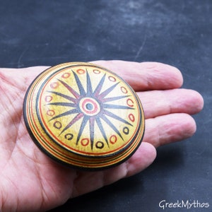 Ancient Greek Ceramic Small Box, Hand-painted Terracotta Pyxis in ...