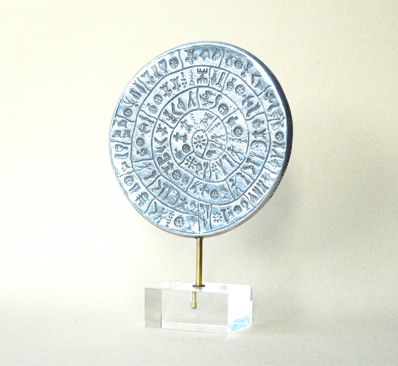 Greek Minoan Phaistos Disc Ancient Greece Aluminum Metal Art | Etsy