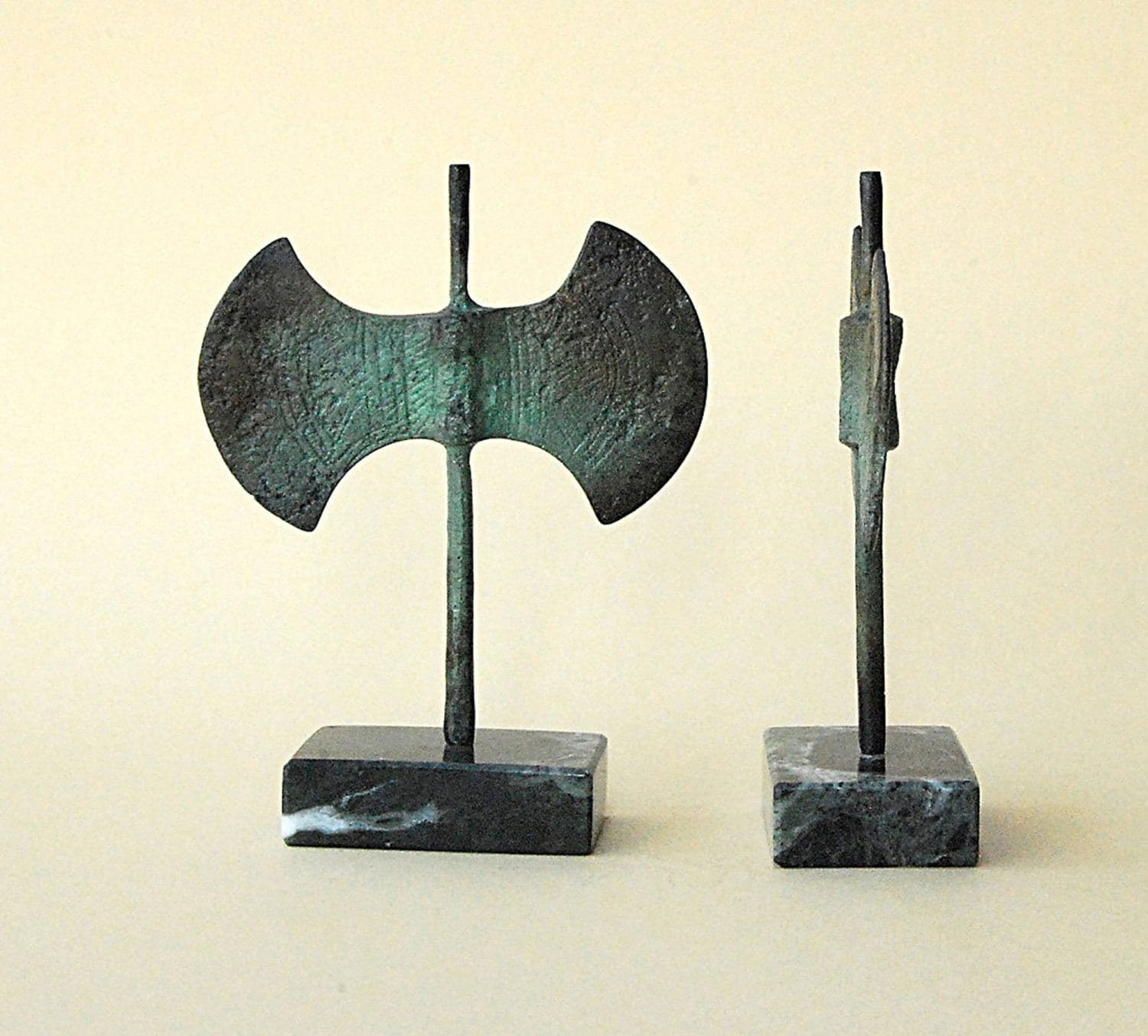Ancient Minoan Bronze Double Ax, Cretan Religious Symbol Museum Replica ...