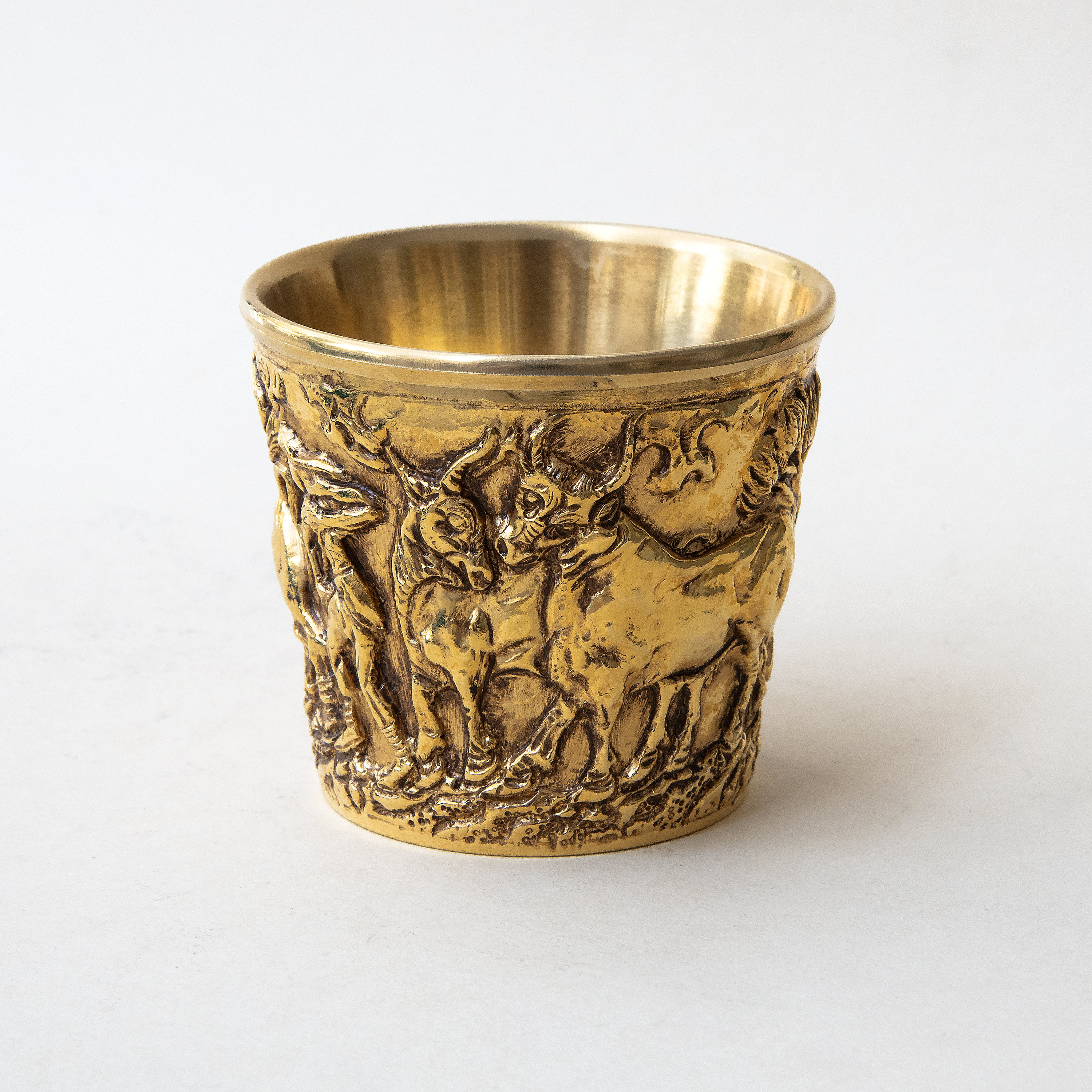Mycenaean Gold Cup, Ancient Greek Artifact Museum Replica in Copper 24K ...