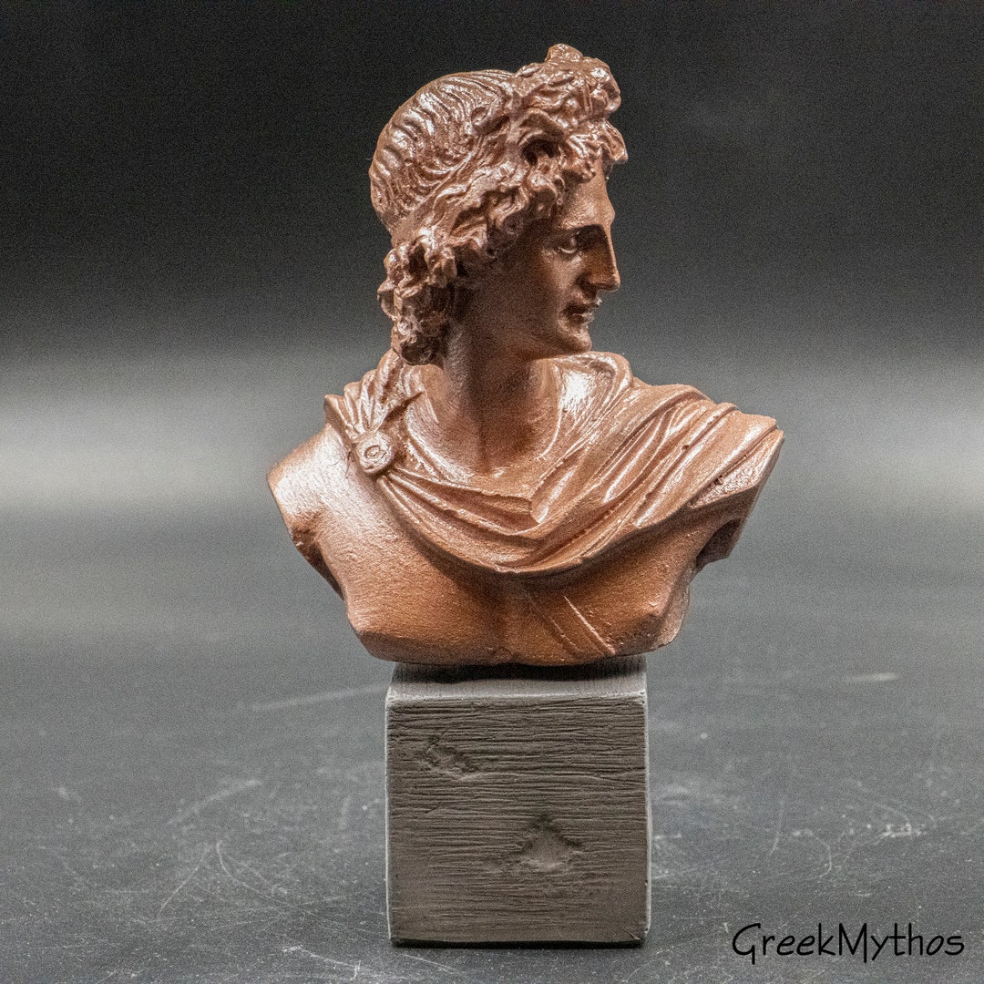 Greek-roman God Apollo Bust Small Statue, Apollo Belvedere Museum ...