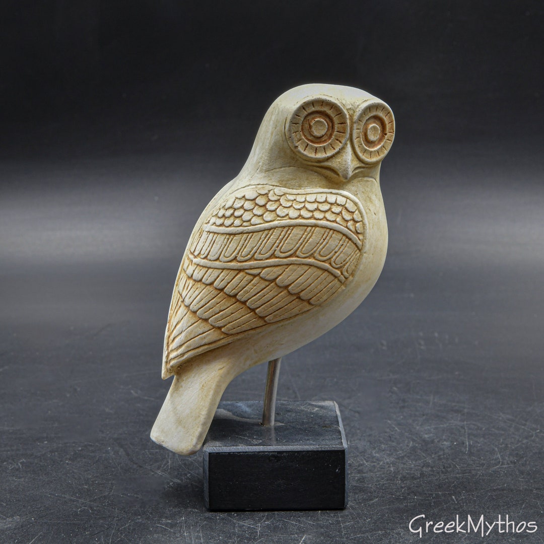 Owl Sculpture, Goddess Athena Symbol, Bird of Wisdom Symbol of Library ...