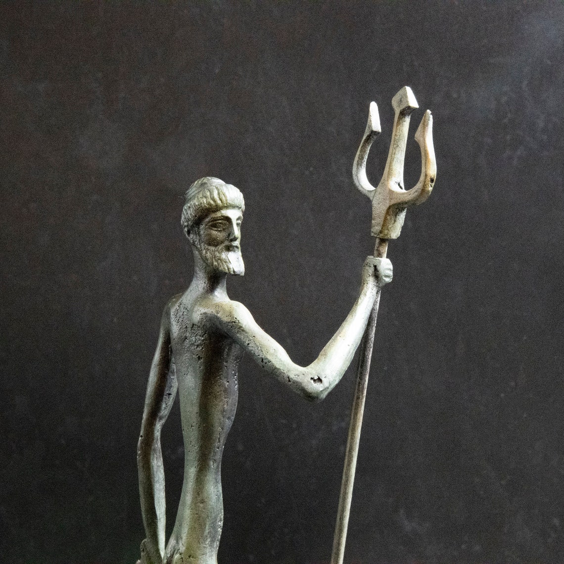 Greek Olympian God of Sea Poseidon Statue With Trident Greek - Etsy