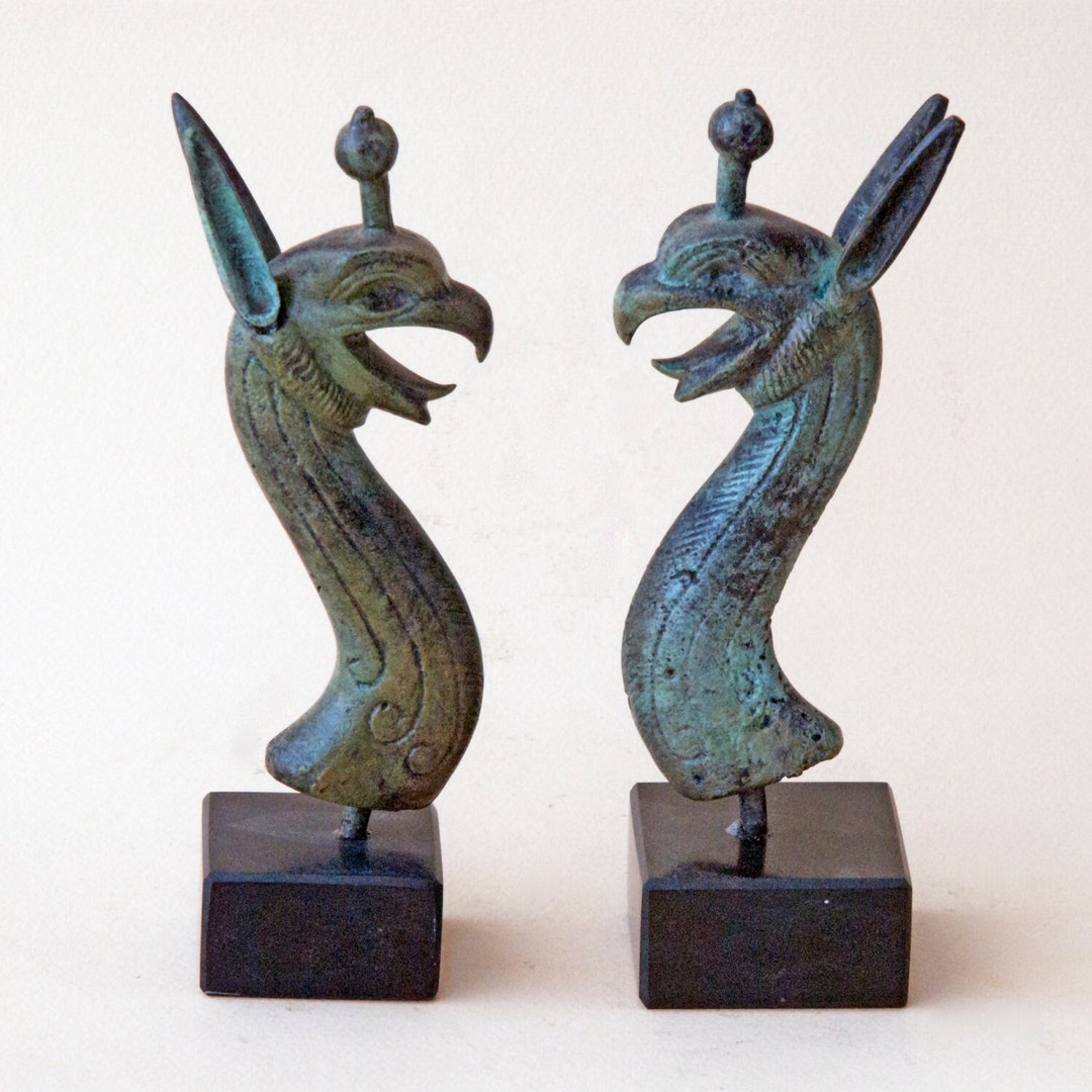 Mythical Bronze Griffin Head Statue, Greek Mythology Monster, Metal Art ...
