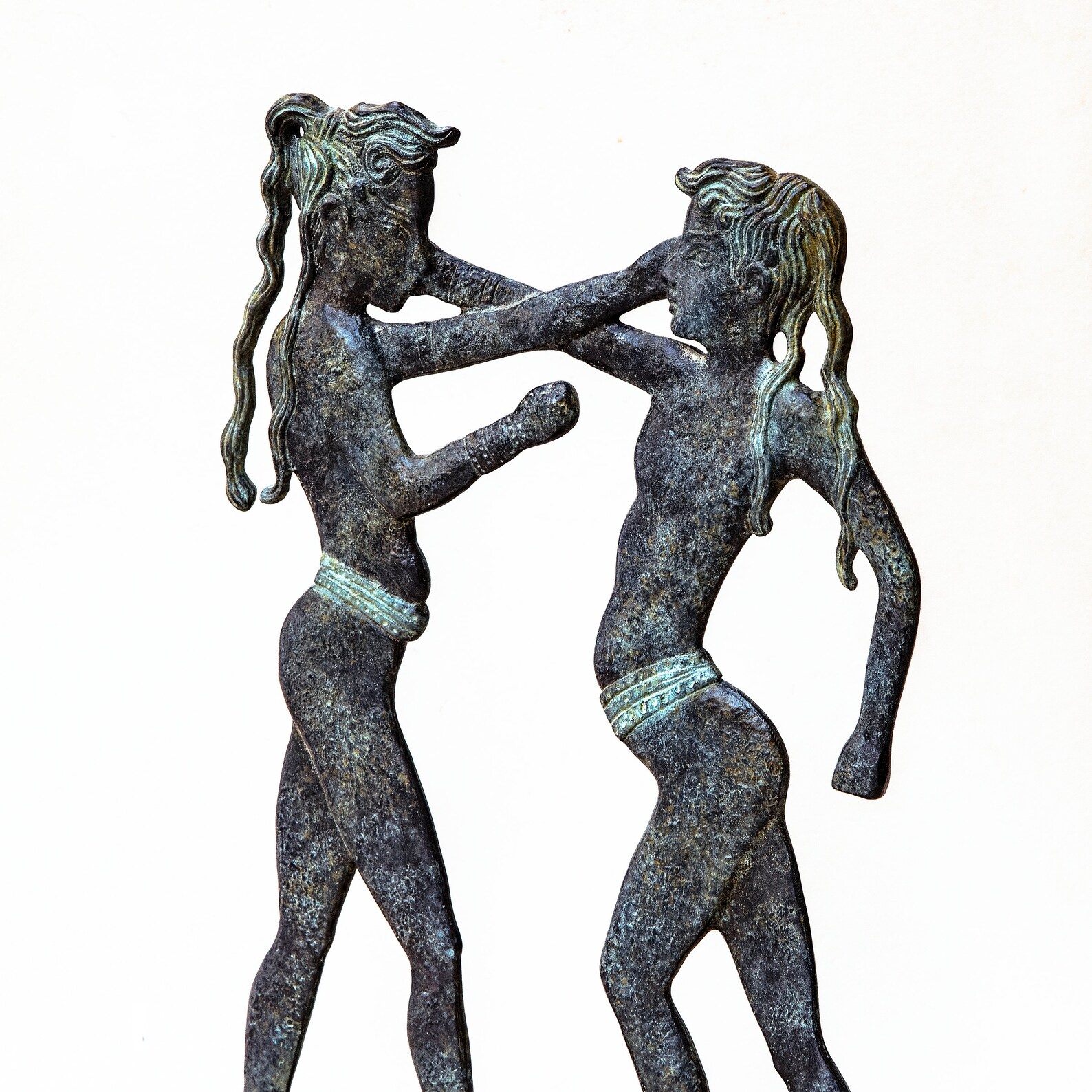 Ancient Santorini Boxers Bronze Statue, Museum Reproduction of ...