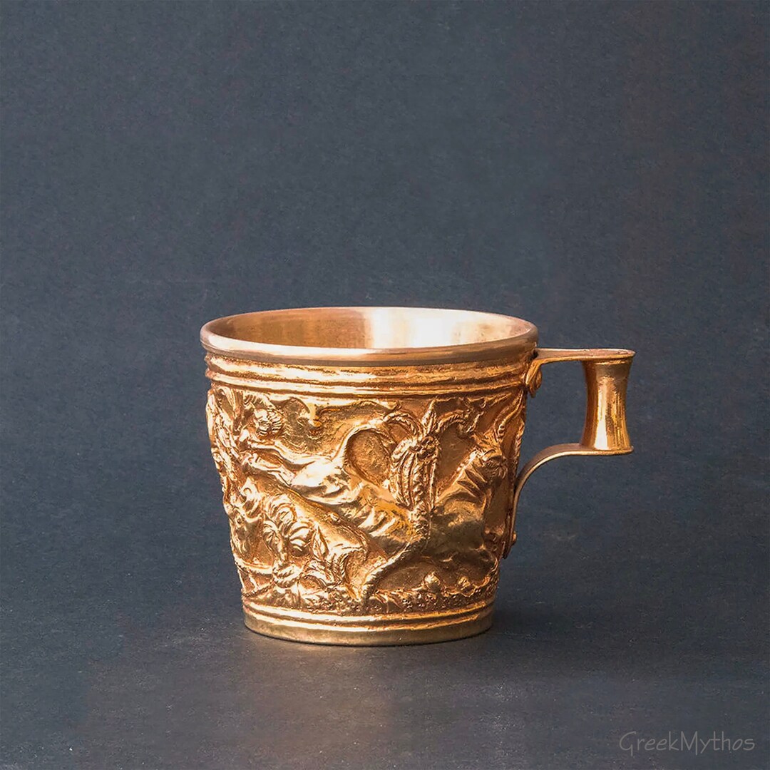 Mycenaean-minoan Gold Cup Ancient Greek Museum Replica in - Etsy