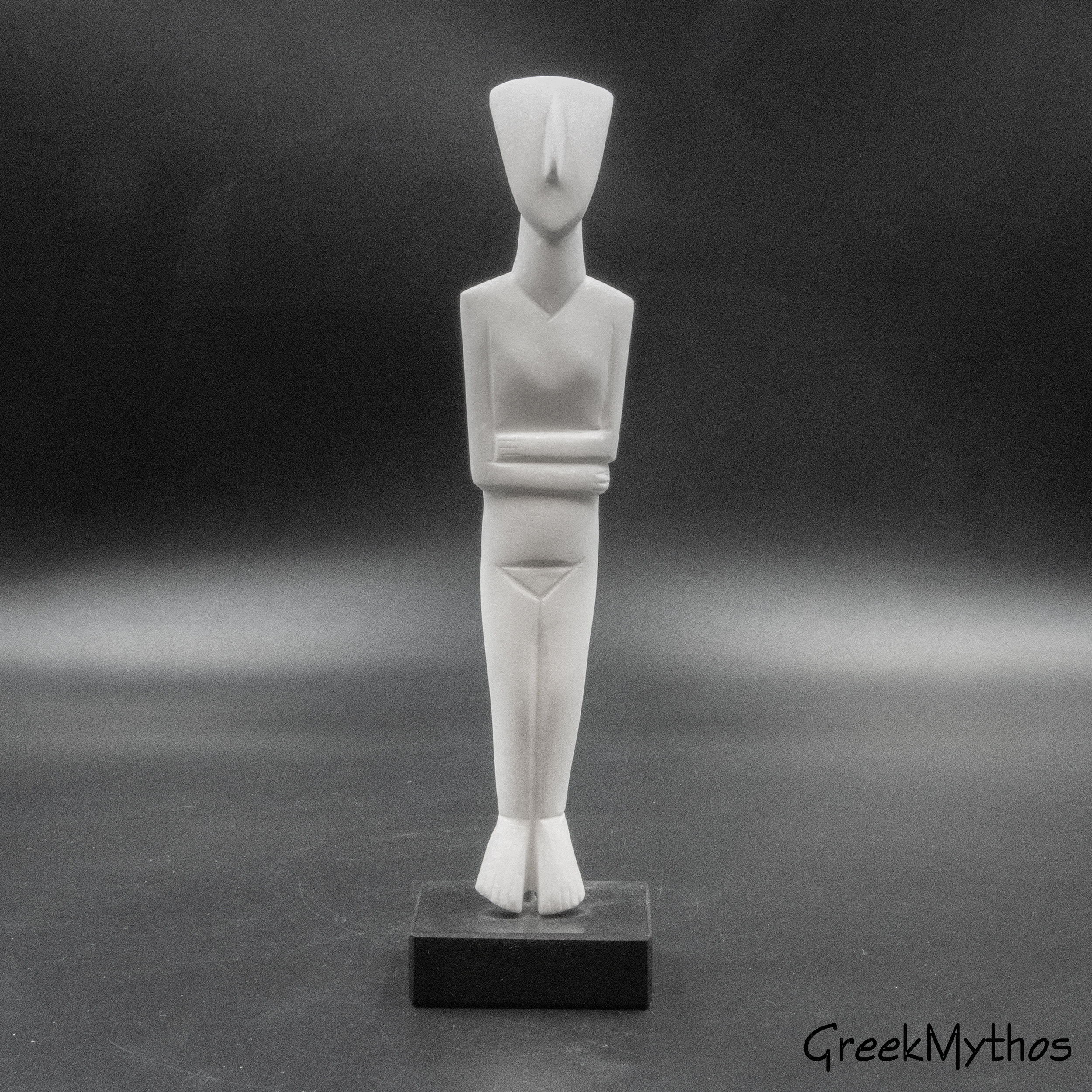 White Marble Greek Cycladic Figurine Hand-sculpted Statue, Minimalist ...