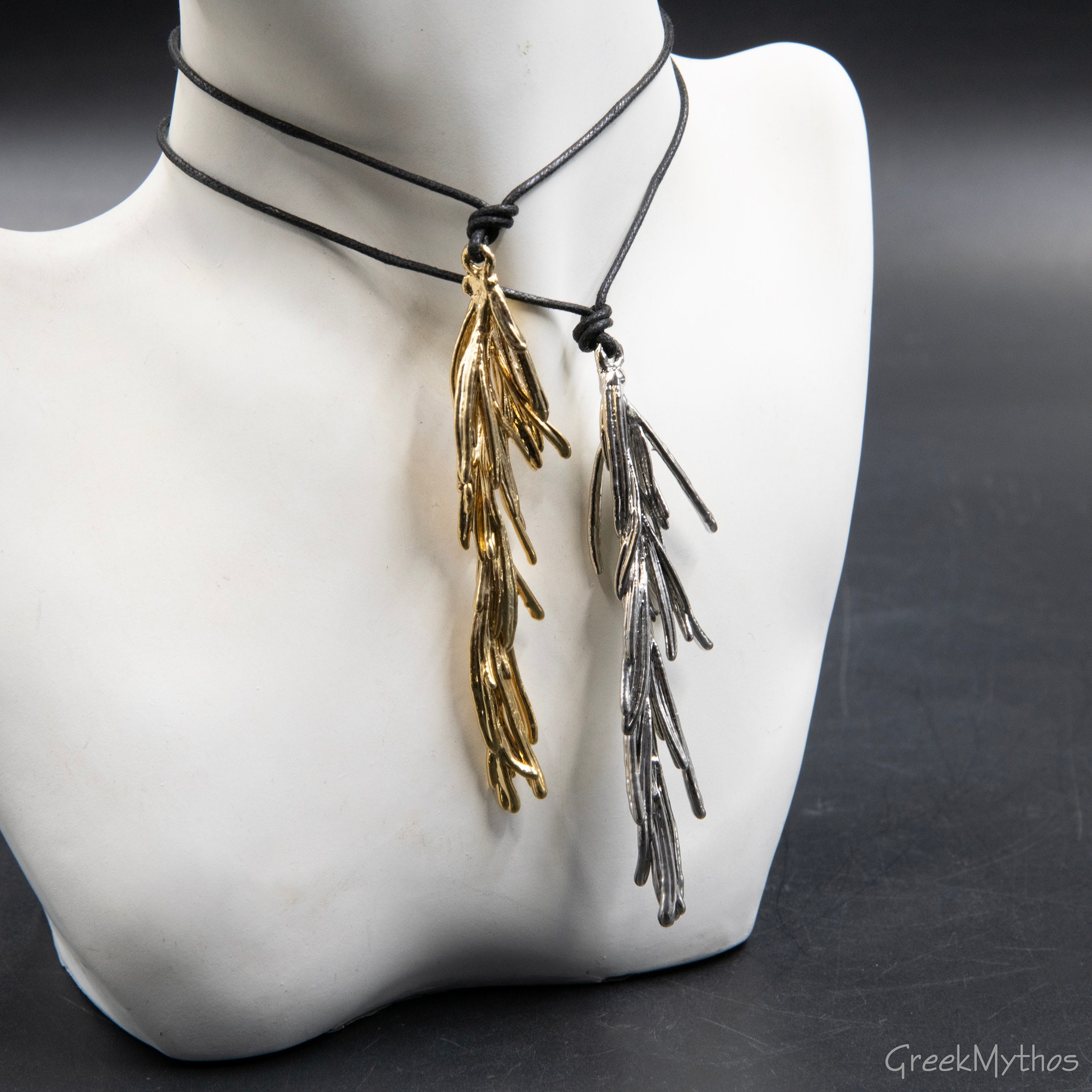 Real Rosemary Natural Twig Pendant Dipped in 999 Fine Silver or 24K ...