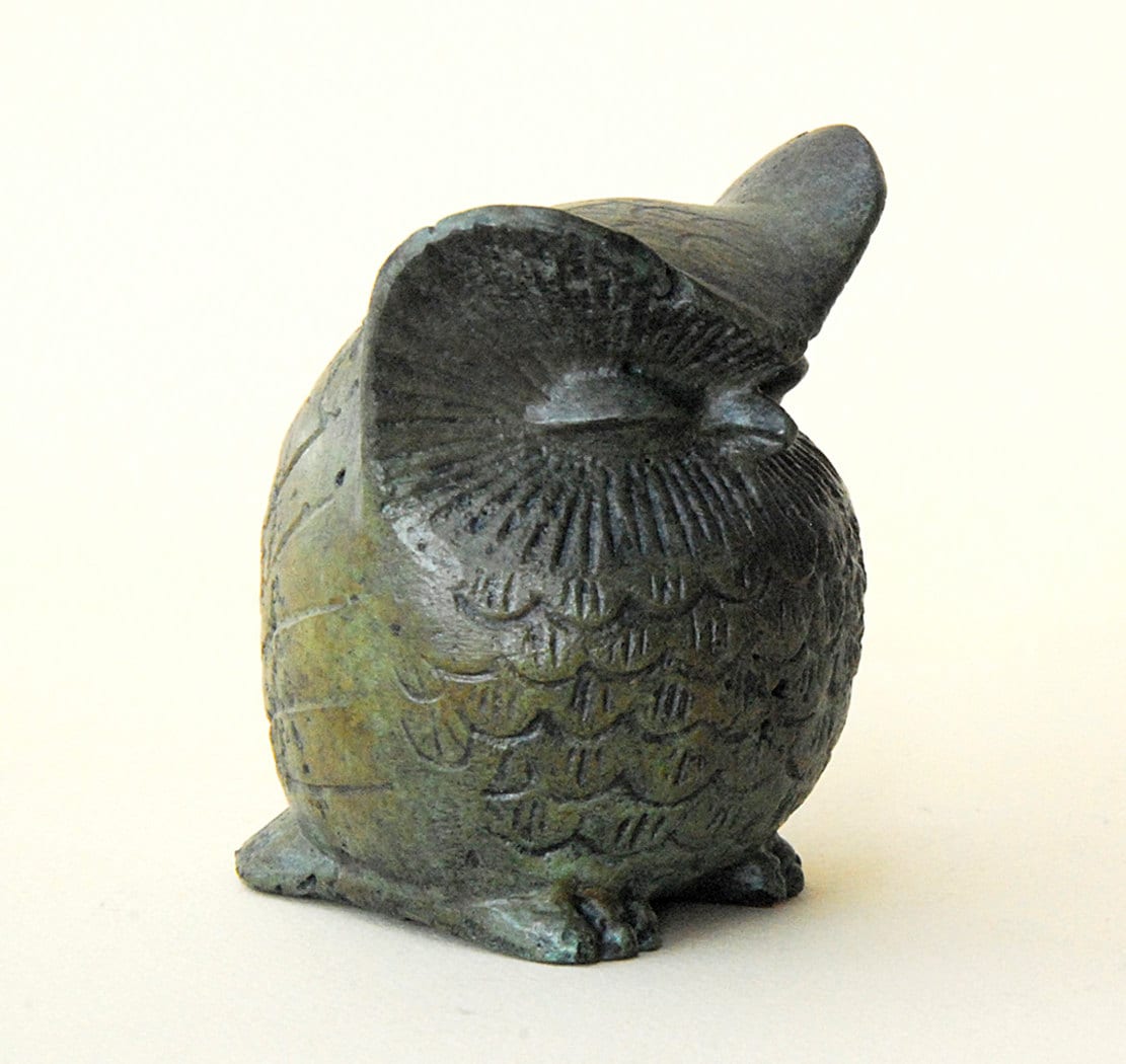 Bronze Owl Statue, Greek Goddess Athena Symbol of Wisdom and Knowledge ...