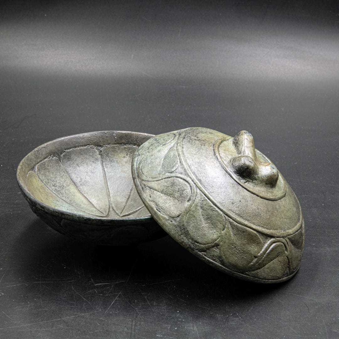 Ancient Greek Metal Bowl, Metal Dish With Phallic Symbol Base, Bronze ...