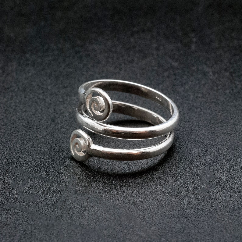 Sterling Silver Greek Spiral Ring Handmade Twist Grecian | Etsy