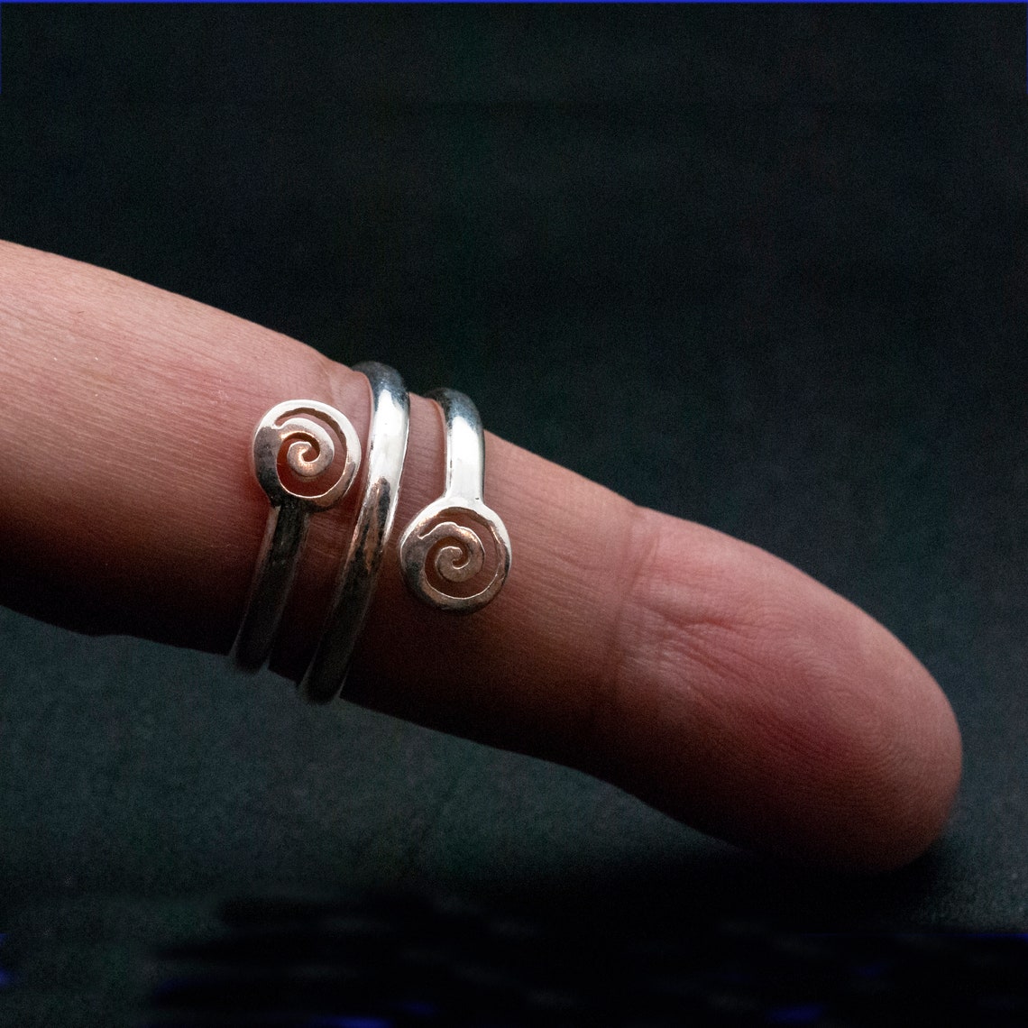 Sterling Silver Greek Spiral Ring Handmade Twist Grecian | Etsy