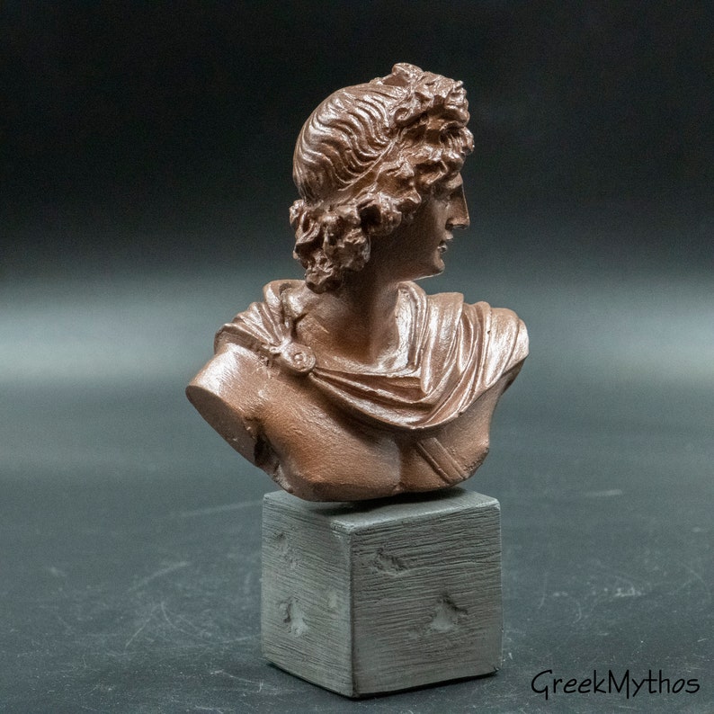 Greek-roman God Apollo Bust Small Statue Apollo Belvedere - Etsy