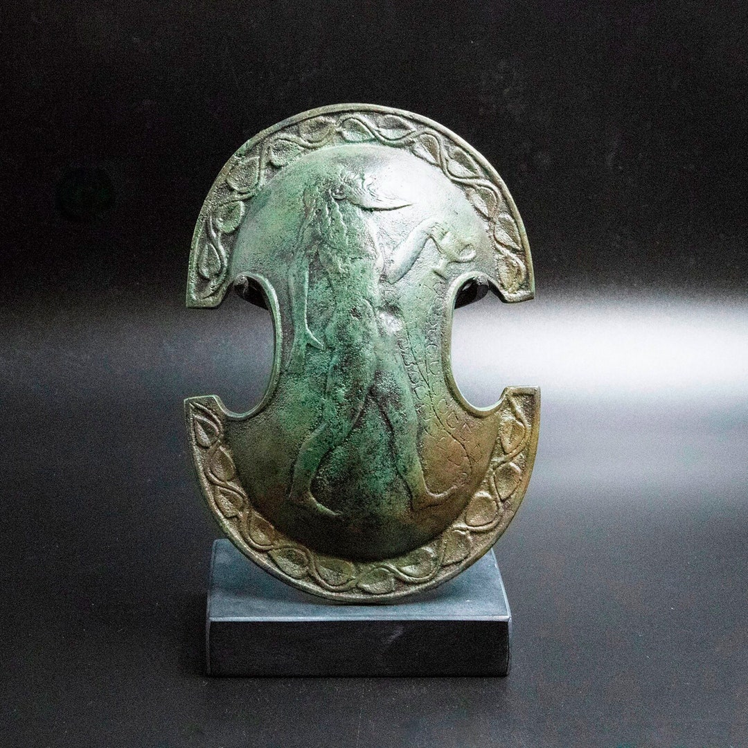 Ancient Greek Bronze Shield With Satyr and Vine Leaves Symbol of God of ...