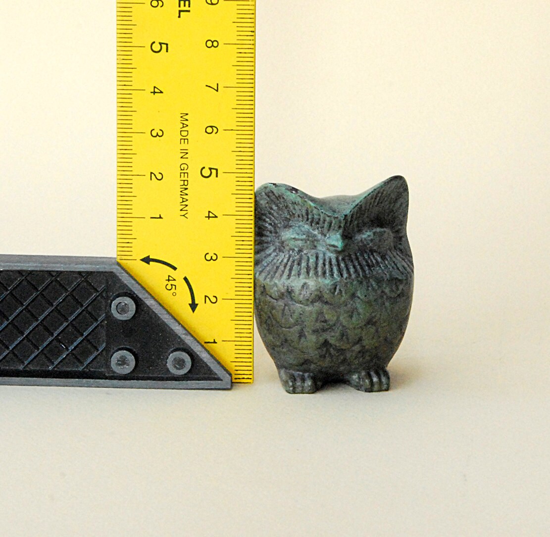 Small Owl Bronze Statue, Greek Goddess Athena Symbol of Wisdom and ...