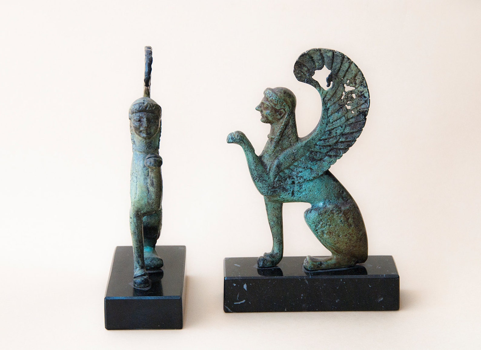Mythical Sphinx Bronze Statue Sculpture Greek Mythology - Etsy