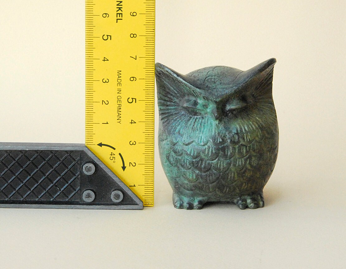 Owl Bronze Small Statue, Greek Goddess Athena Symbol of Wisdom and ...