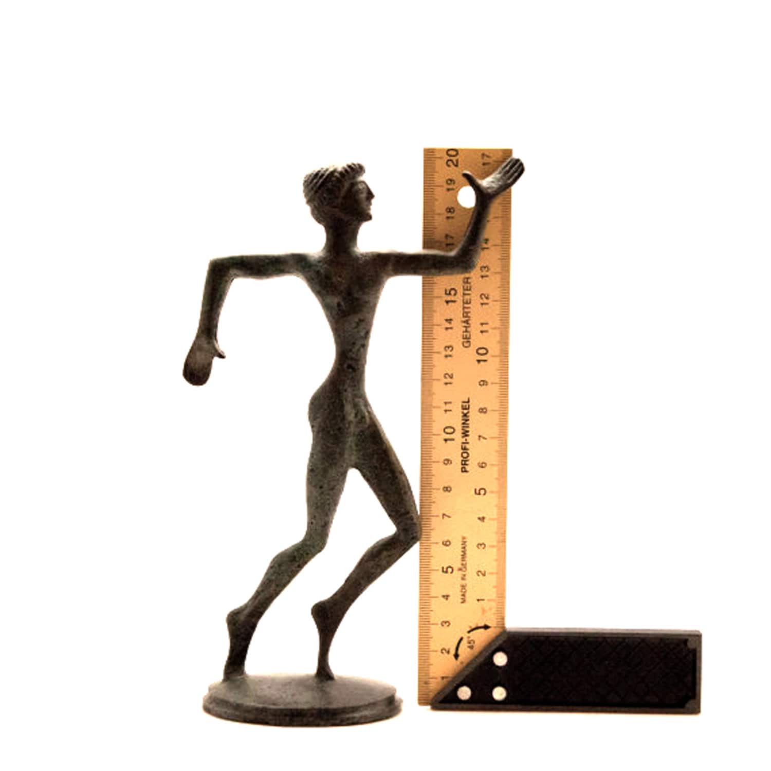 Greek Metal Art Sculpture, Runner Bronze Figurine