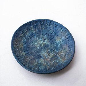 Greek Minoan Phaistos Disc Decorative Bronze Plate for Display, Minoan ...