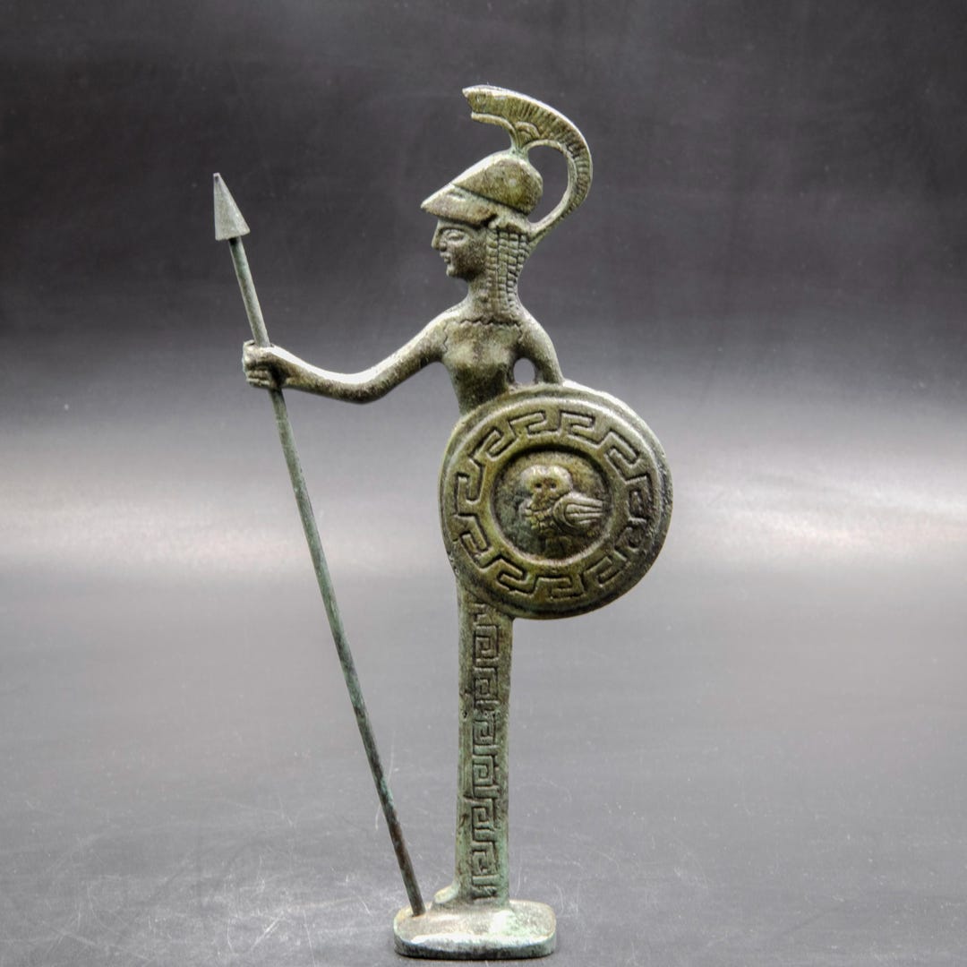 Sculpture en bronze de la déesse Athéna, mythologie grecque, réplique ...