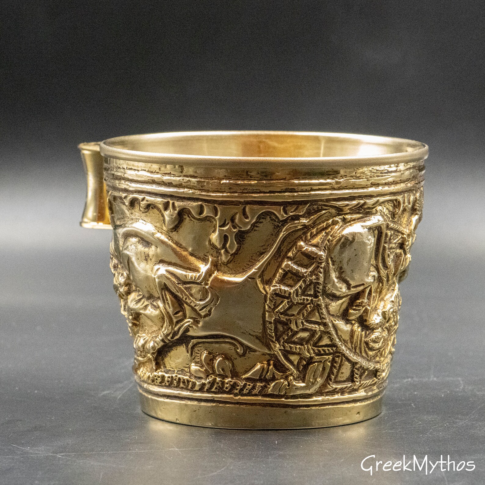 Minoan-mycenaean Gold Big Cup Ancient Greek Artifact Museum - Etsy