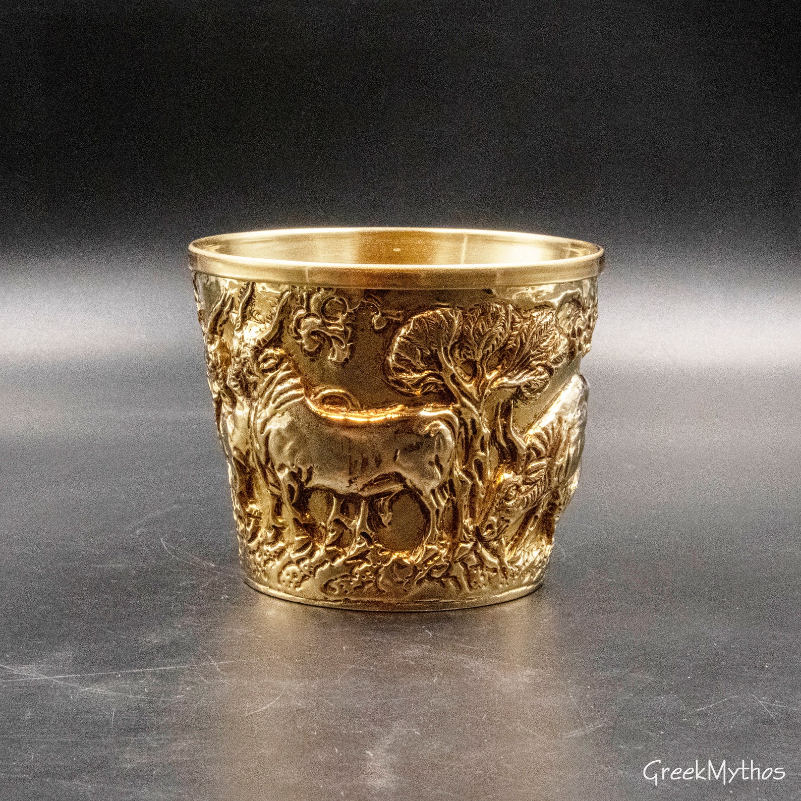 Mycenaean-minoan Gold Big Cup, Ancient Greek Artifact Museum Replica in ...