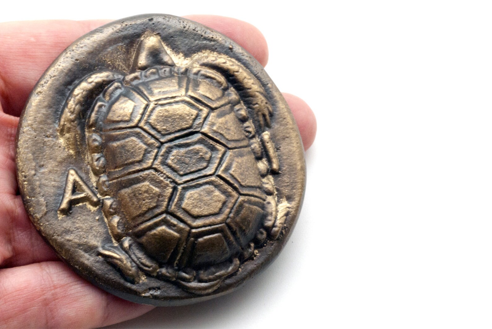 Ancient Greek Coin Bronze Paperweight Tortoise Drachma of - Etsy