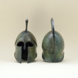 Greek Bronze Helmet With Greek Key Crest, Ancient Greek Corinthian War ...