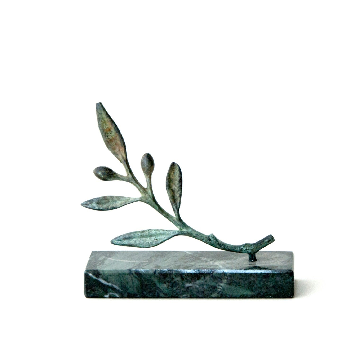 Olive Tree Branch Bronze Sculpture, Greek Metal Art Sculpture, Museum ...