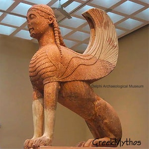 Ancient Greek Mythical Creature Sphinx Bronze Statue, Greek Mythology ...