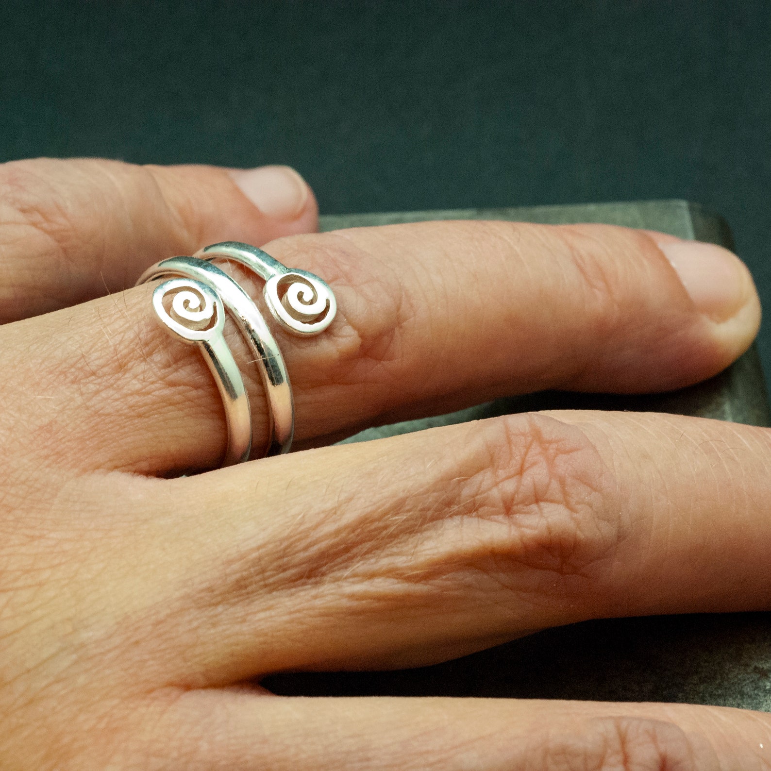 Sterling Silver Greek Spiral Ring Handmade Twist Grecian | Etsy