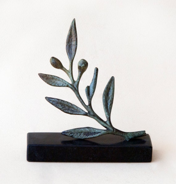 Bronze Olive Branch Metal Art Sculpture Museum Quality Art | Etsy