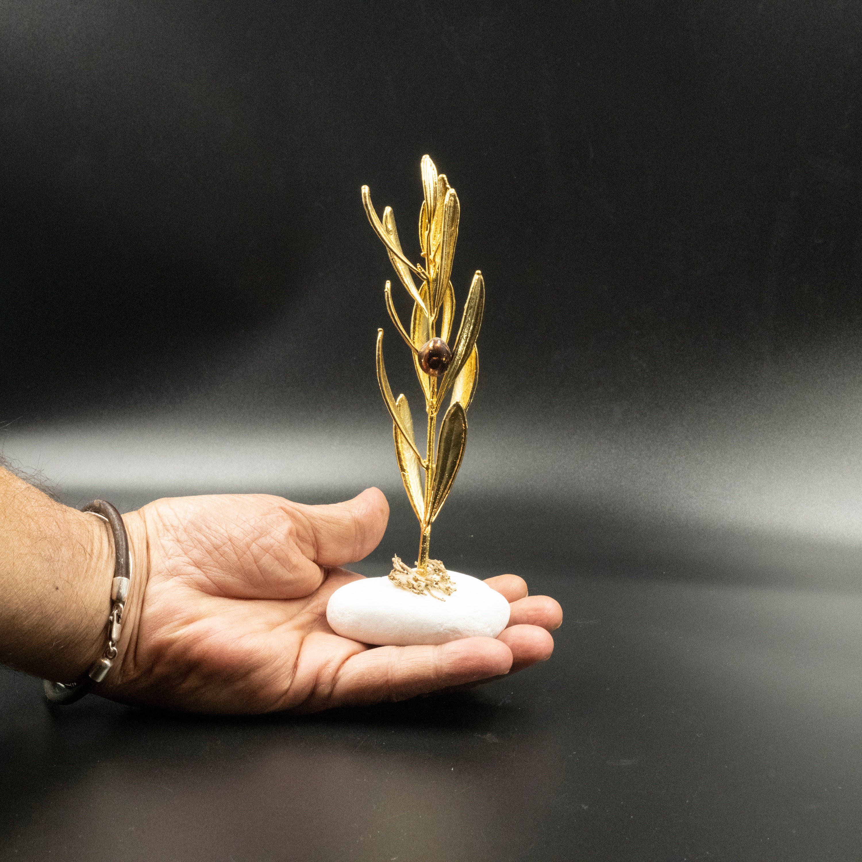 Natural Branch from a Real Greek Olive Tree, Gold Olive Twig, Gold ...