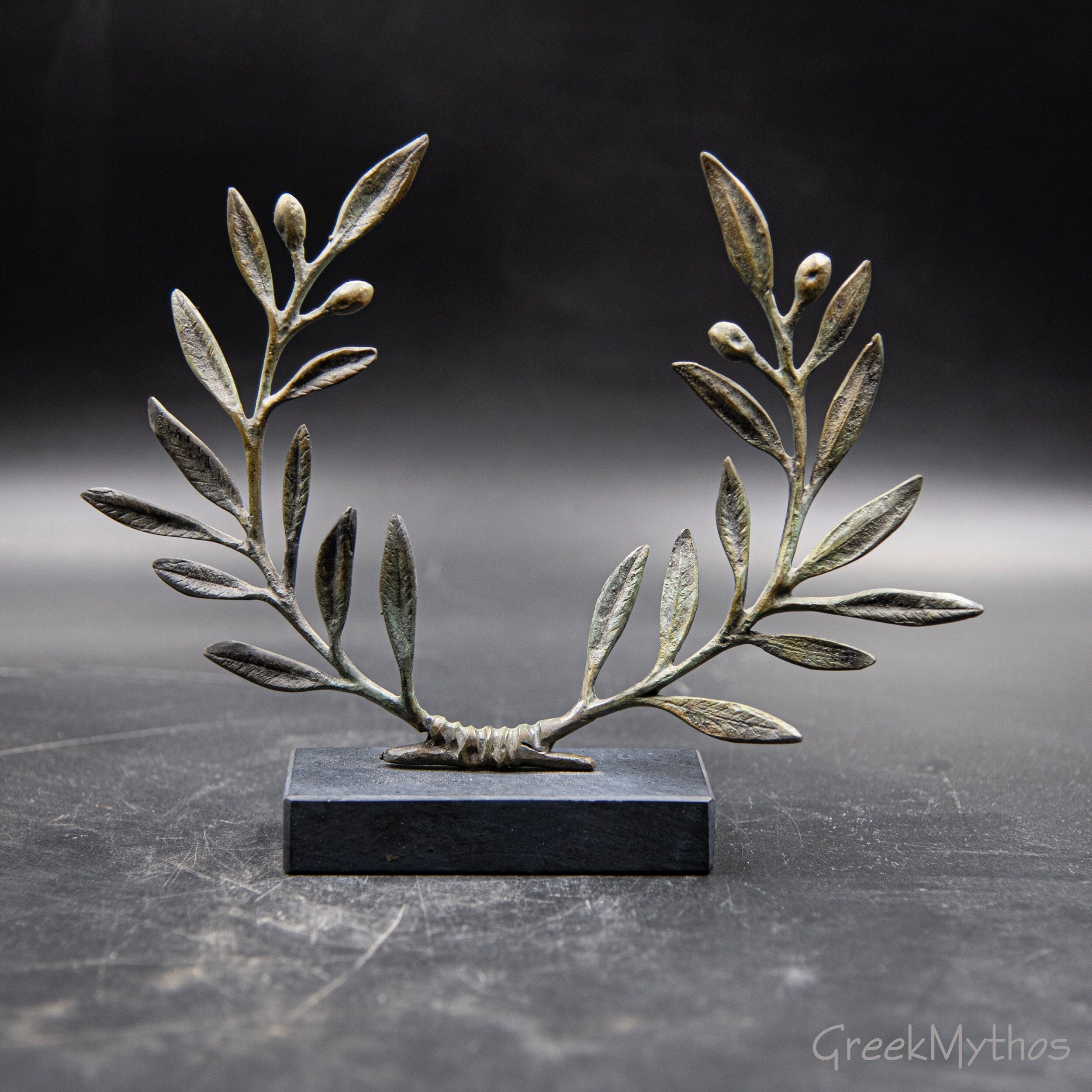 Bronze Olive Wreath Greek Sculpture, Olive Tree Branches, Ancient ...