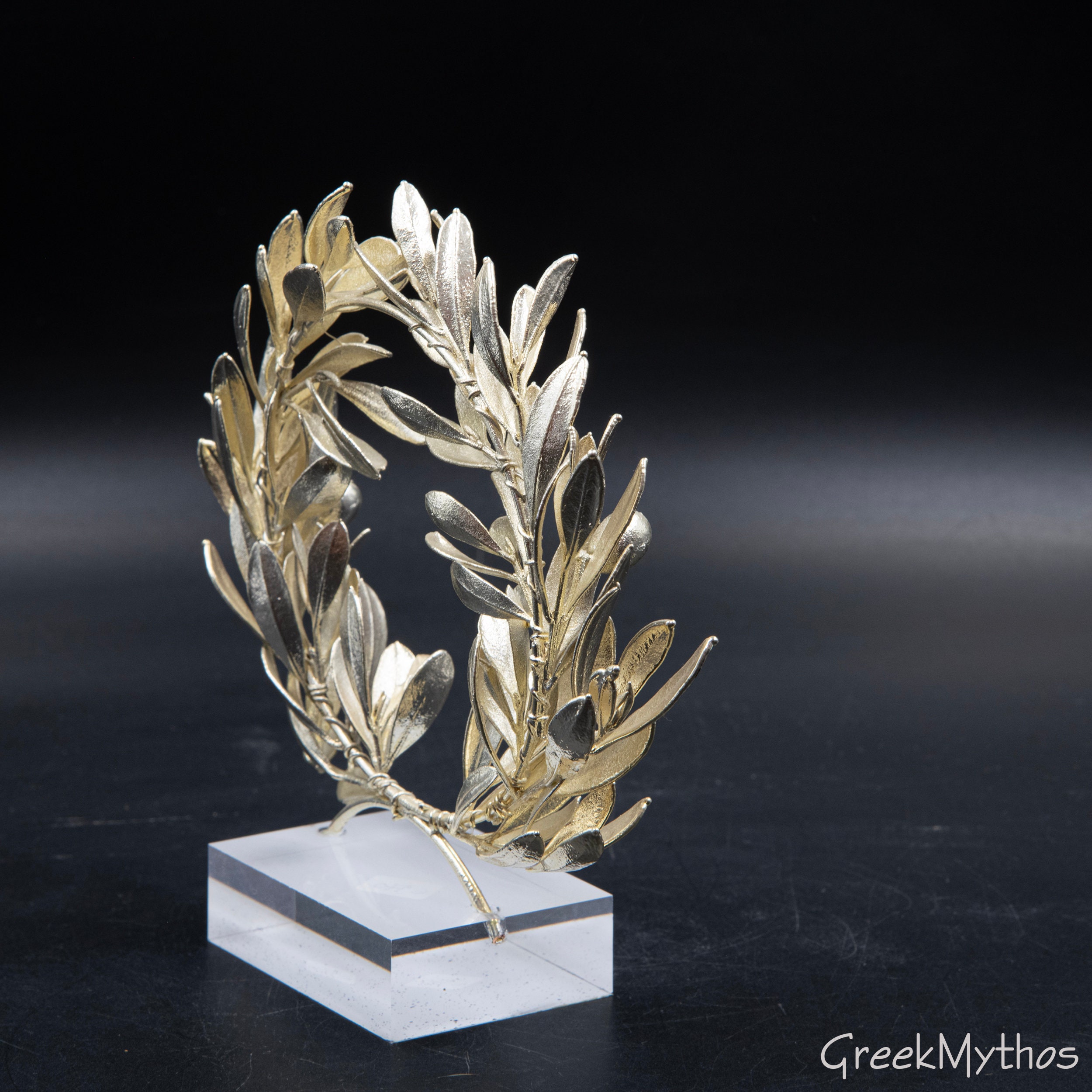Real Olive Tree Wreath 999 Fine Silver Plated, Real Olive Branch ...