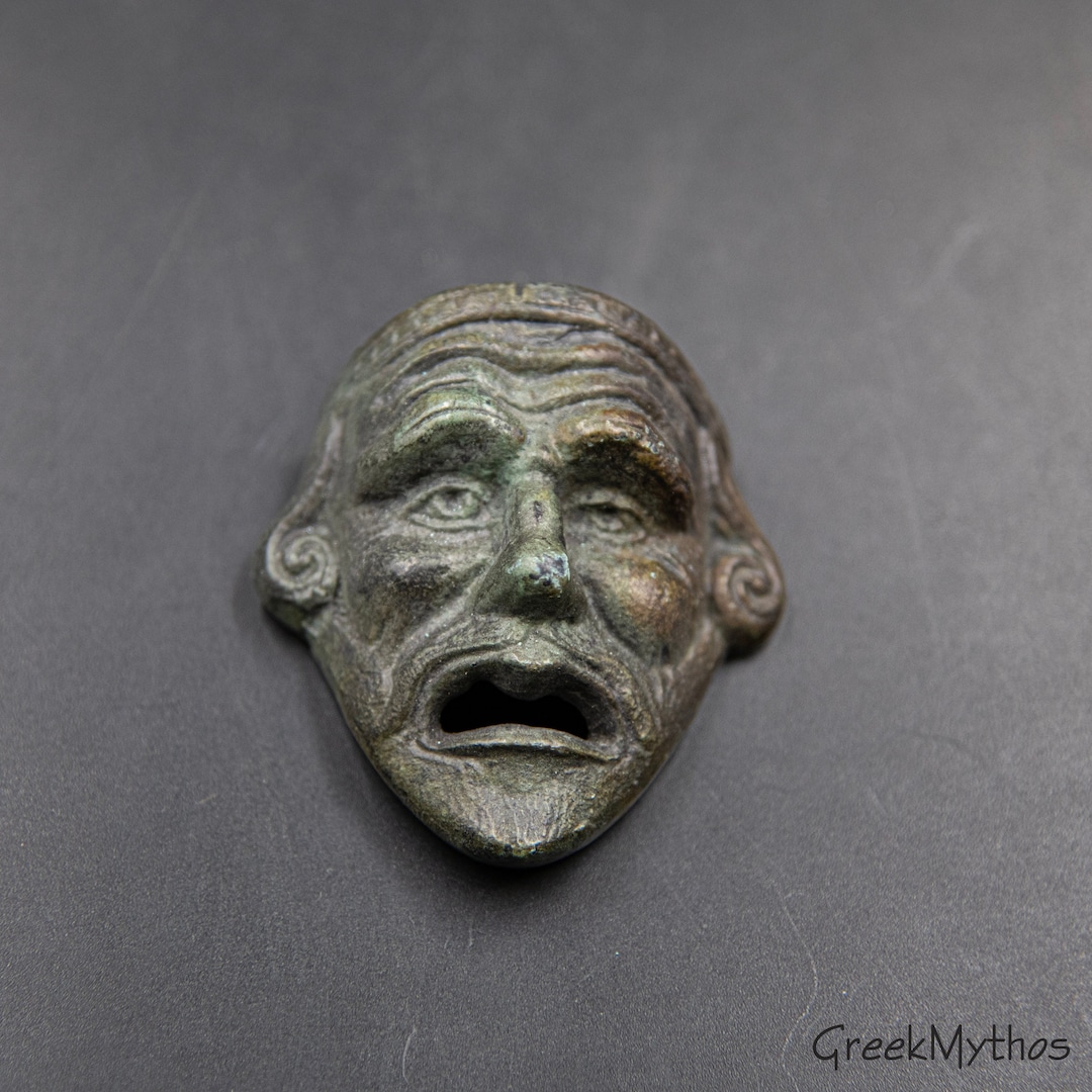 Small Greek Theatre Tragedy Mask, Ancient Greek Drama Actors Mask ...