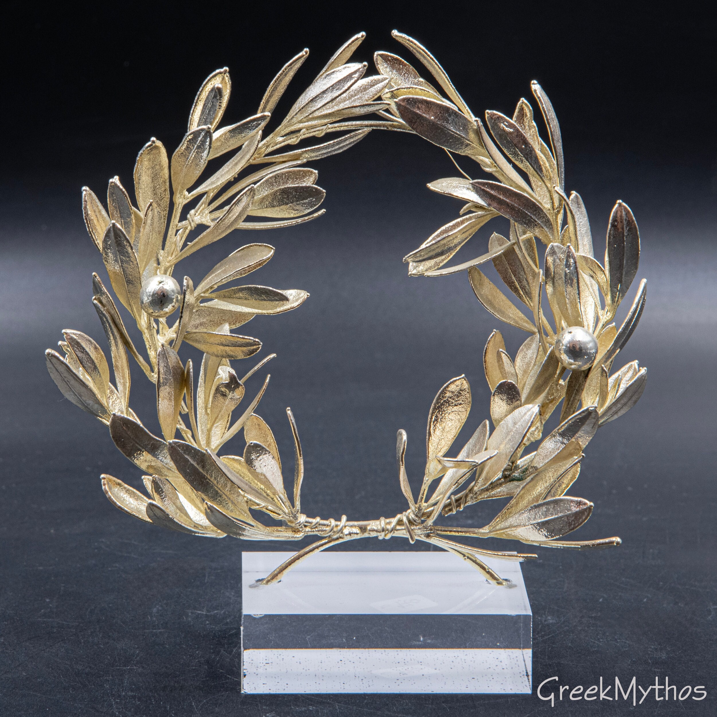 Real Olive Tree Wreath 999 Fine Silver Plated, Real Olive Branch ...