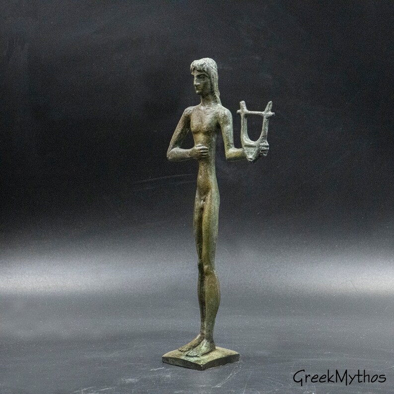 God Apollo met Lier Bronzen Standbeeld Griekse Mythologie - Etsy Nederland