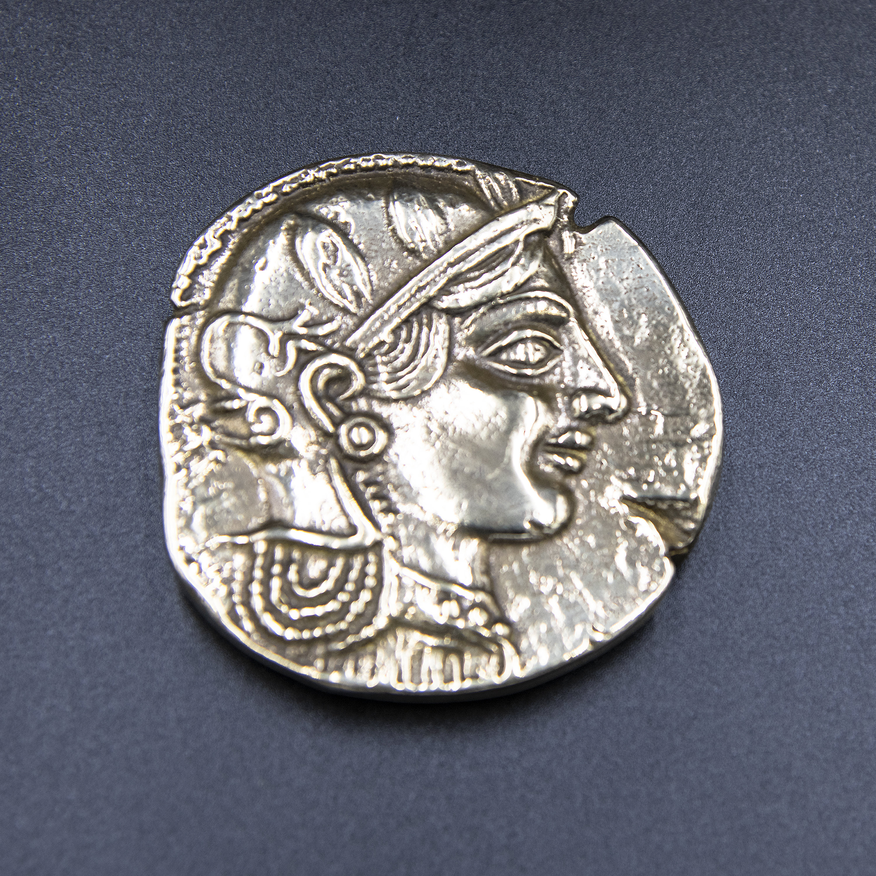 Ancient Greek Coin Bronze Paperweight, Athena Goddess of Wisdom and Owl ...