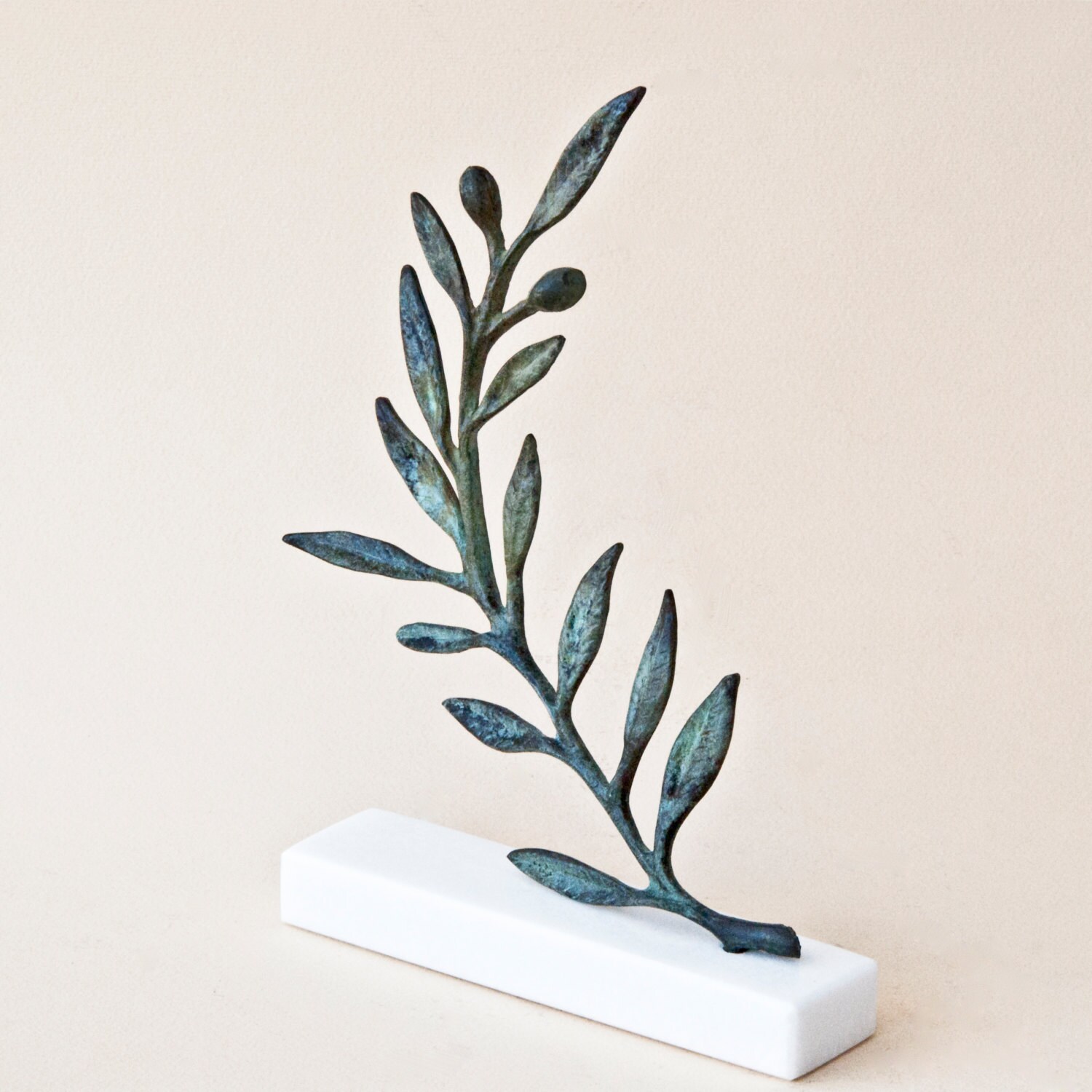 Olive Branch Bronze Sculpture, Metal Art, Greek Museum Quality Art ...